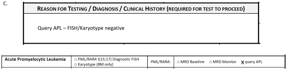 APL – RT-ddPCR (MRD) – Cancer Genetics and Genomics Laboratory